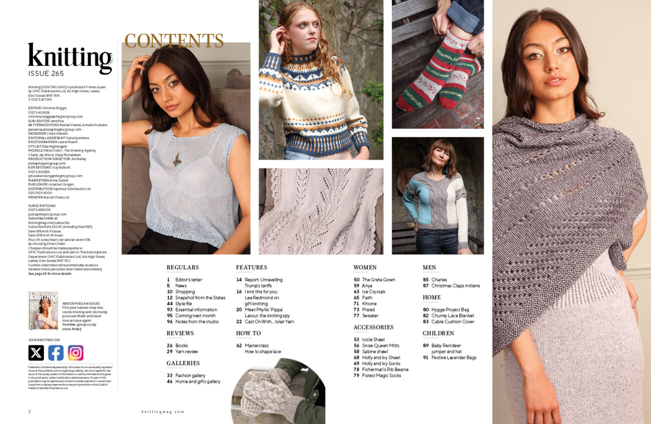 Knitting magazine - Subscribe - GMC Publications - Knitting